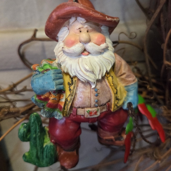 Holiday | Rare Cowboy Santa With Pepper Lasso Ornament | Poshmark